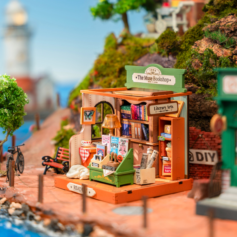 Mini Boekhandel - The Muse Bookshop - DS040 - Robotime - BuilDIY